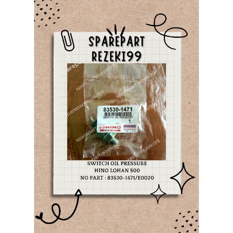 Jual Switch Oil Pressure Hino 500 (83530-E0020) | Shopee Indonesia