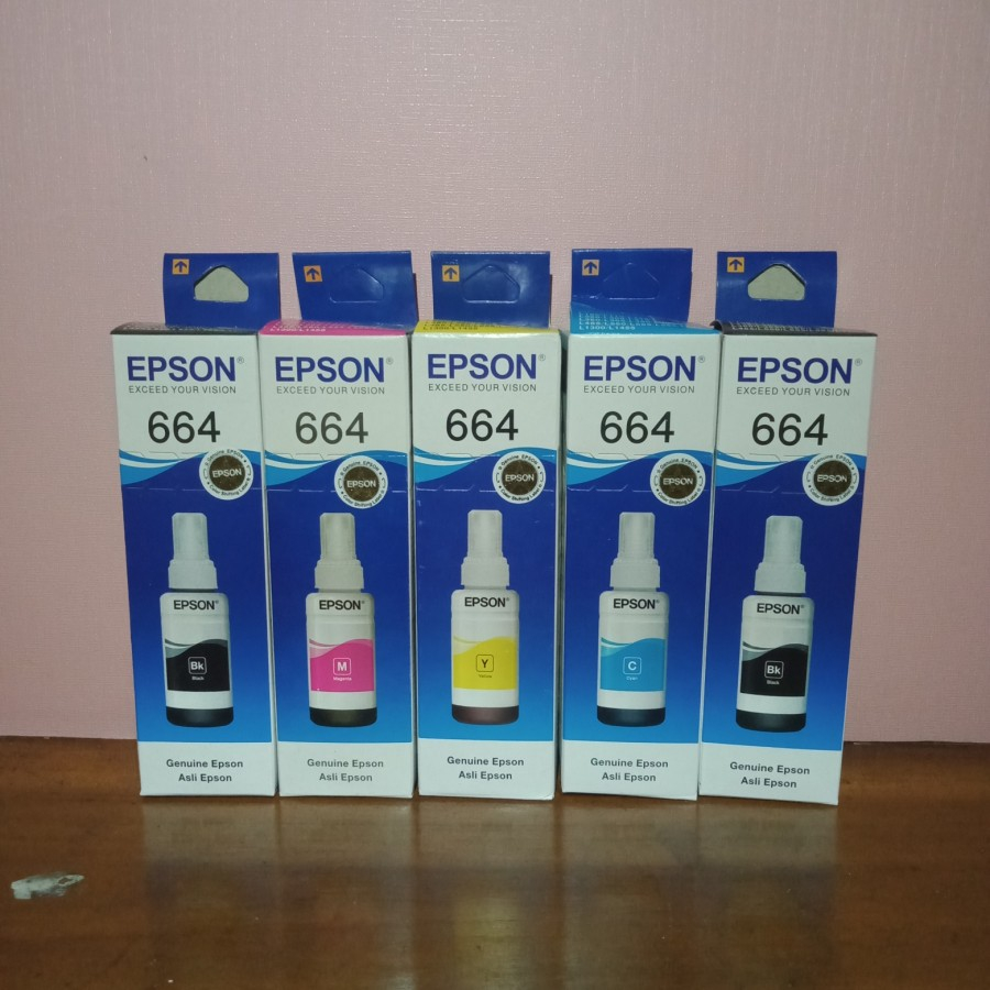 Jual TINTA EPSON 664 PAKET KOMPLIT (HITAM, KUNING, BIRU, MERAH ...
