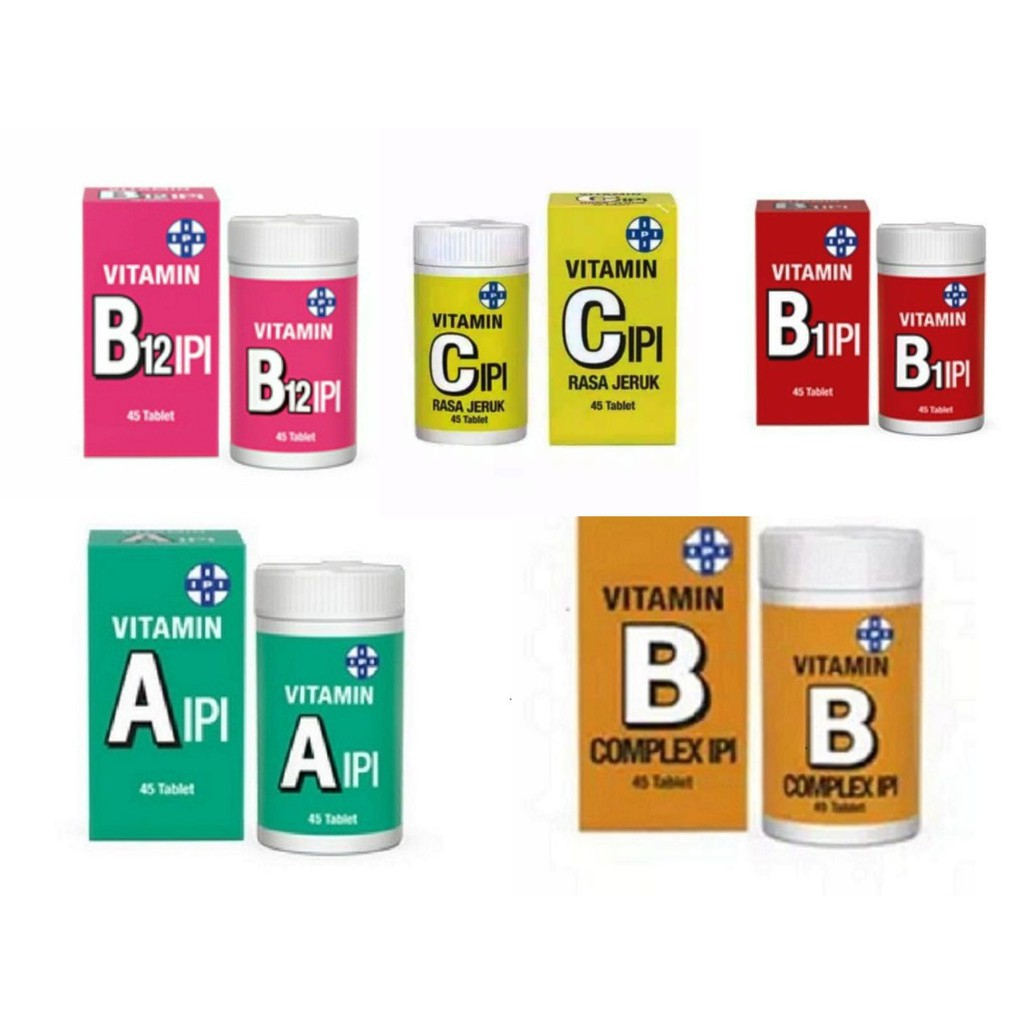 Jual IPI Vitamin A, B1, B12, B Complex, C, D3, E | Shopee Indonesia