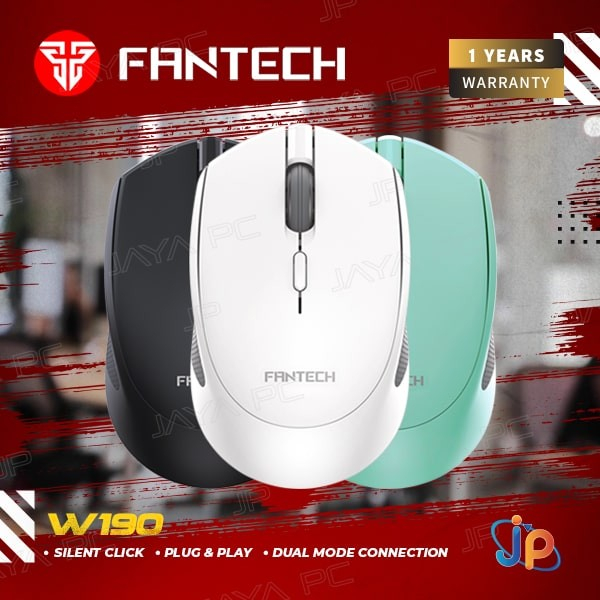 Jual Mouse Wireless Bluetooth Fantech W190 - Silent Click Mouse ...