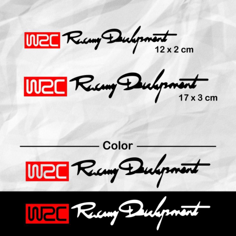 Jual STICKER CUTTING WRC RACING DEVELOPMENT STIKER MOBIL MURAH ANTI AIR ...
