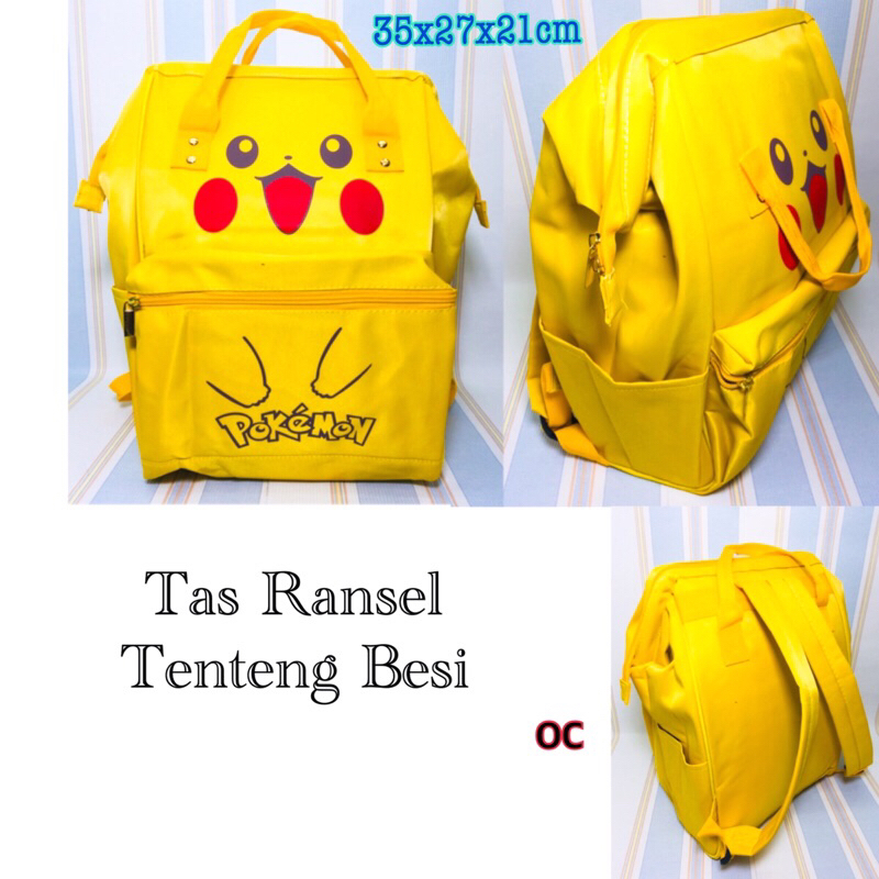 Jual Tas Ransel Tenteng Besi Tas Pokemon tas pikachu tas sekolah ...