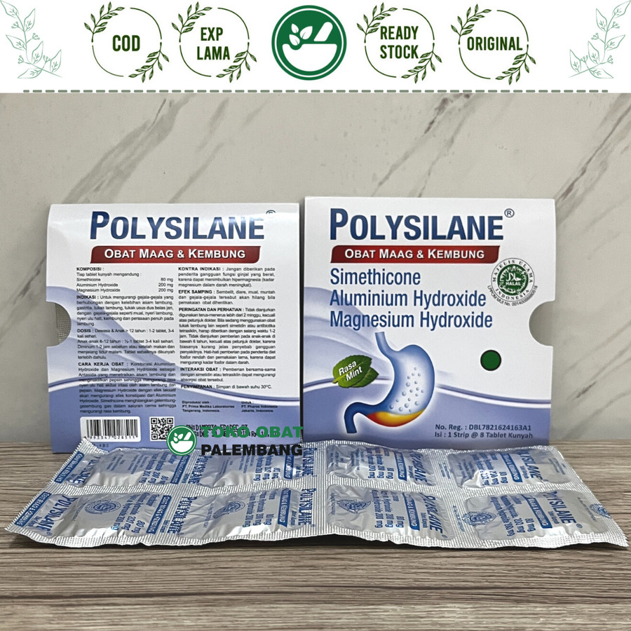 Jual POLYSILANE 8tablet MAAG ANTI KEMBUNG POLISILANE POLISILEN | Shopee ...
