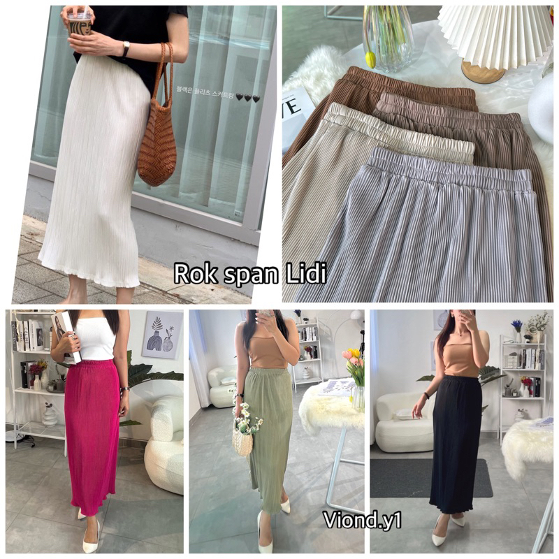 Jual Rok Plisket Span Wavy Premium / Skirt Span Lidi Rok Bodycon Korea | Shopee Indonesia