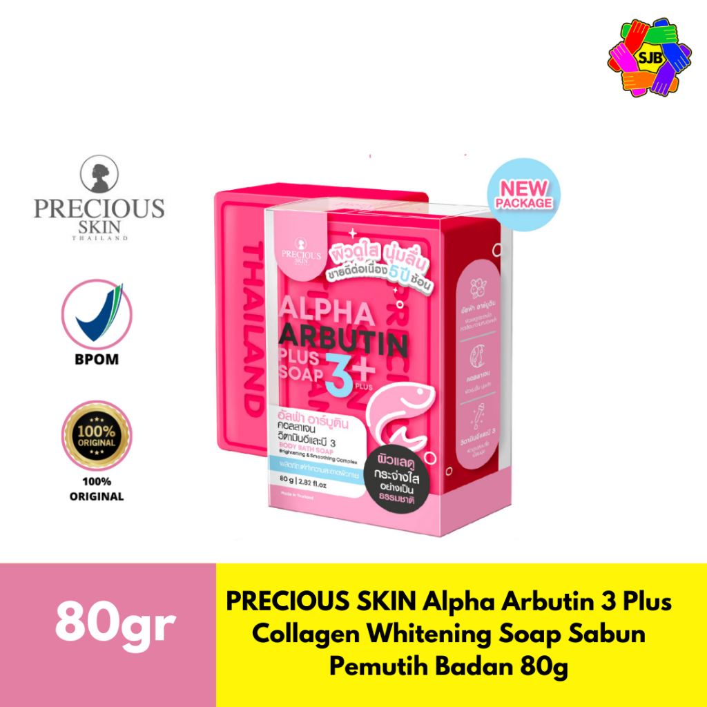 Jual PRECIOUS SKIN Alpha Arbutin 3 Plus Collagen Whitening Soap 80 gr | Shopee Indonesia