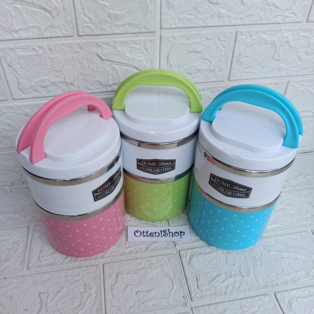 Jual Homeline rantang nasi lauk pauk 2 susun 930ml rantang penyimpanan ...