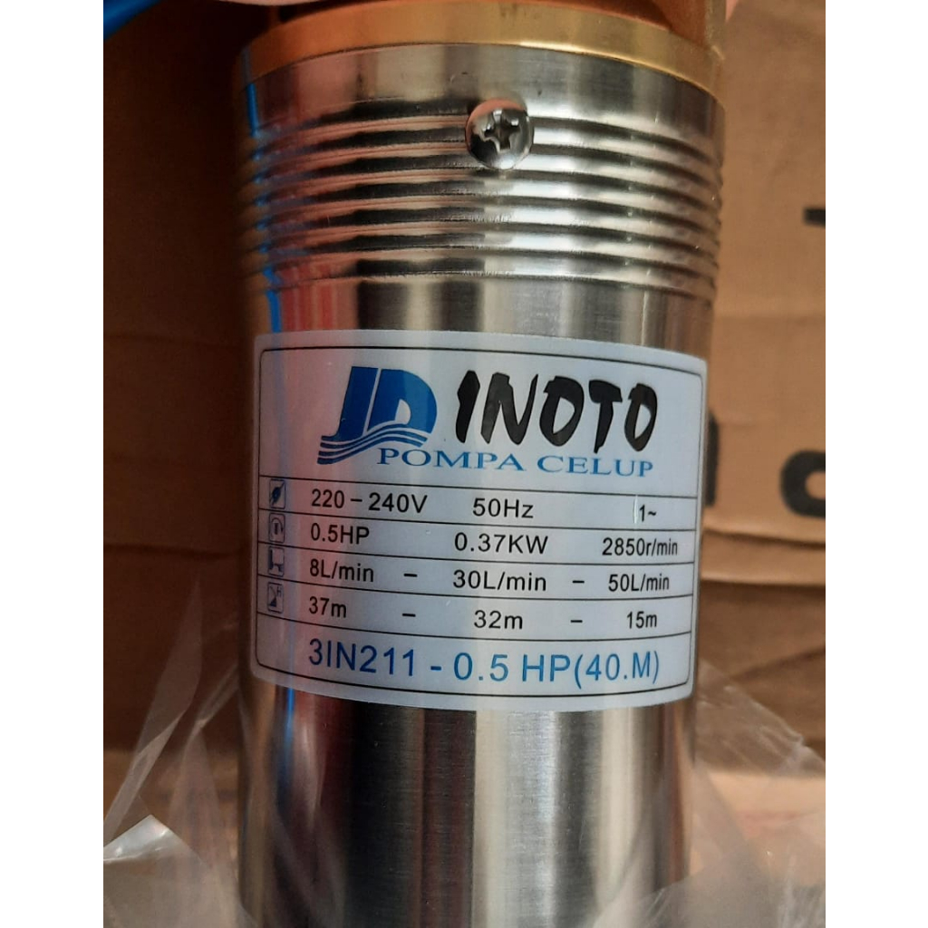 Jual SUBMERSIBLE INOTO 3IN 211 + KABEL 40M POMPA CELUP SATELIT 1/2HP ...