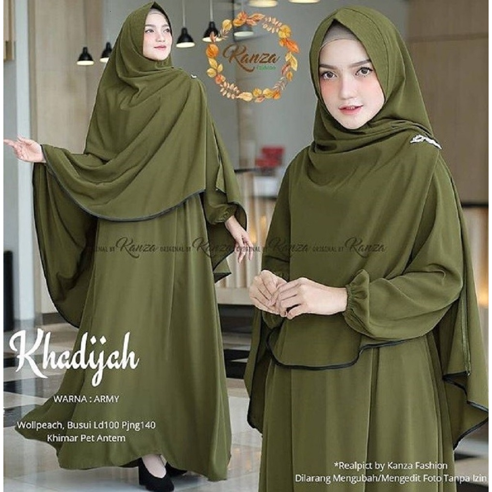 Jual KHADIJAH SYARI SET HIJAB Baju Gamis Jumbo Ld 125 Set Kerudung ...