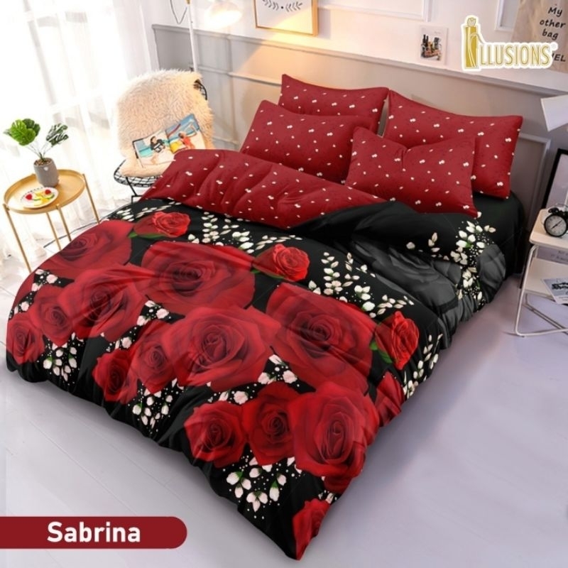 Jual Bedcover Set illusions sprei Rumbai motif Bunga (Internal Group ...