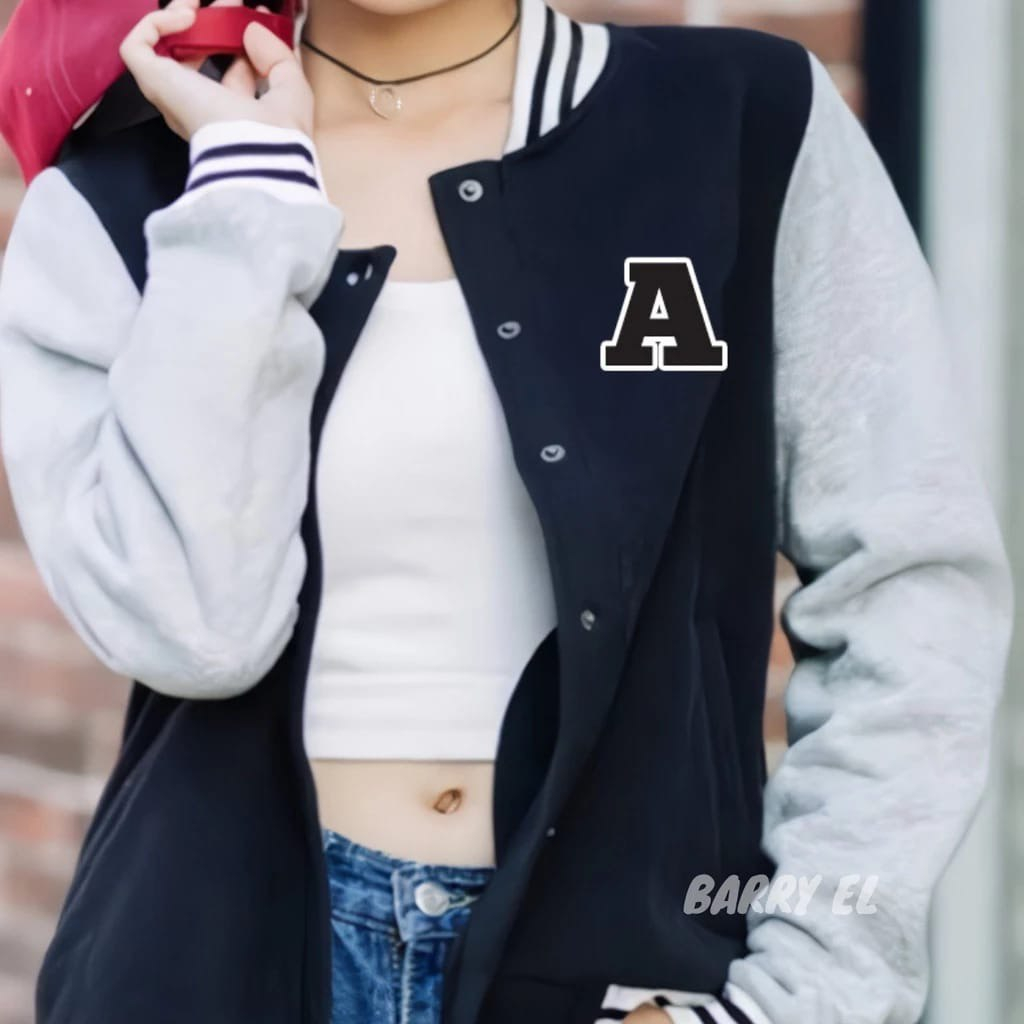 Jual Jaket Varsity Baseball ANAK Unisex (1th-18th) LOGO INISIAL A ...