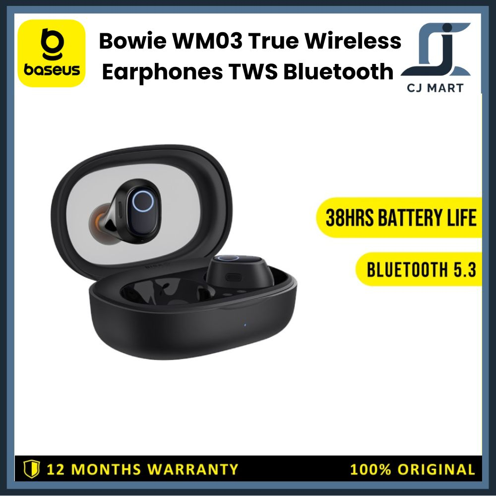 Jual BASEUS BOWIE WM03 TRUE WIRELESS BLUETOOTH EARPHONE TWS MINI ...