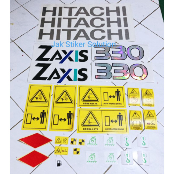 Jual STICKER ALAT BERAT STIKER Excavator Hitachi Zaxis 330 BAHAN HIGH ...