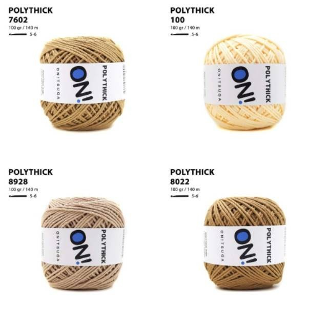 Jual benang rajut POLYTHICK onitsuga rajut polyester | Shopee Indonesia