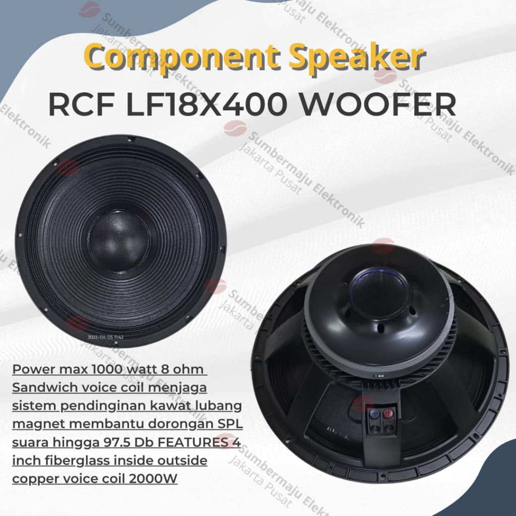 Jual SPEAKER WOOFER RCF LF18X400 / LF 18X400 / LF 18 X 400 18 INCH ...