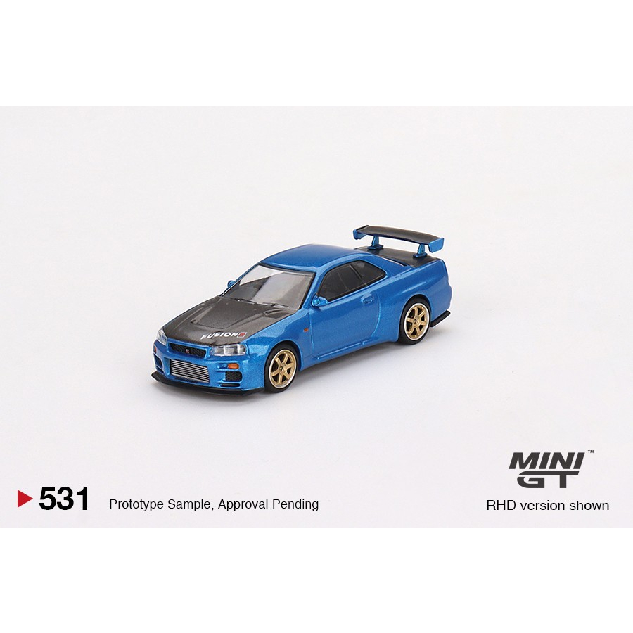 Jual Mini GT Nissan Skyline GT-R (R34) Top Secret Bayside Blue 531 ...