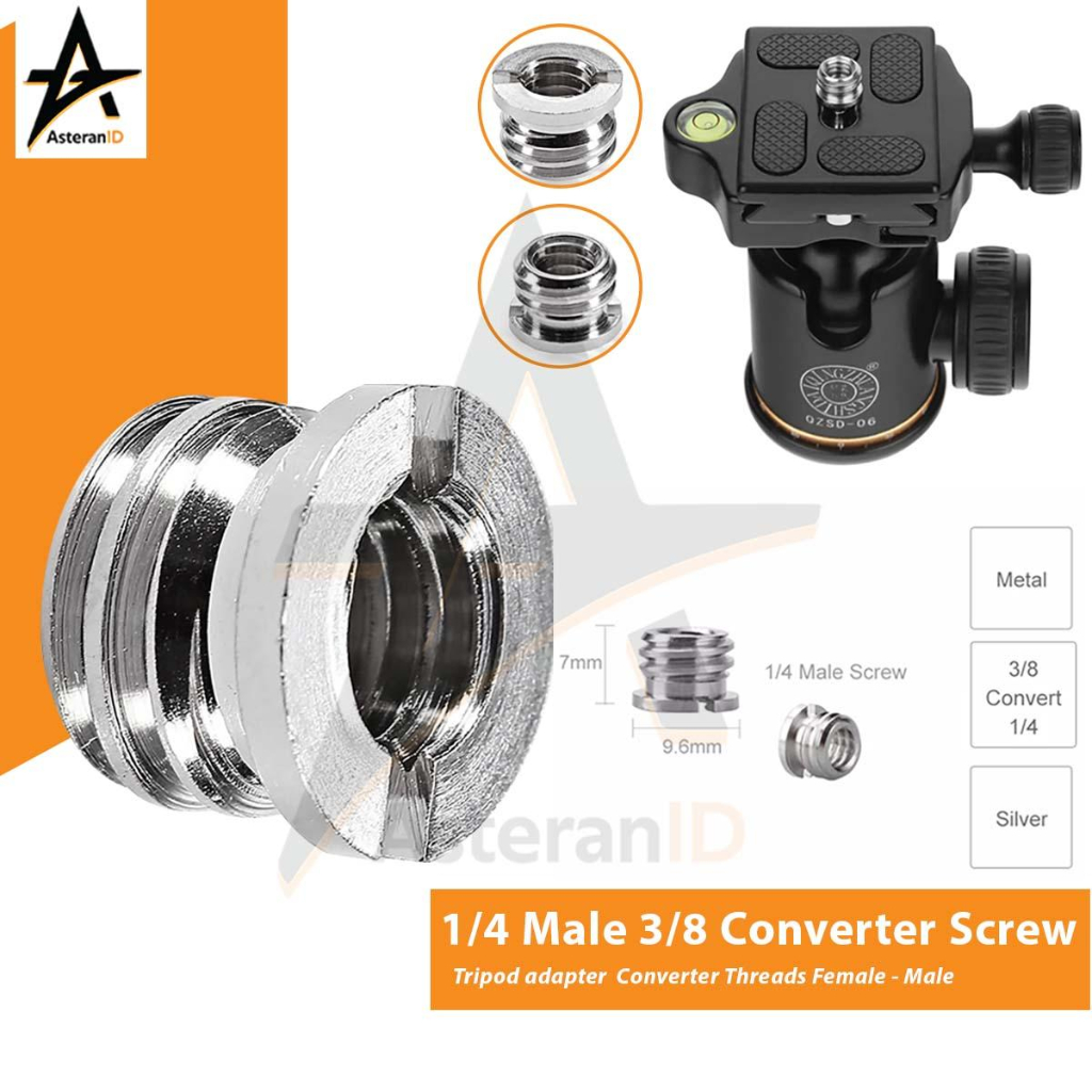 Jual Adapter Screw 1/4 Female Screw Converter For Tripod | Shopee Indonesia