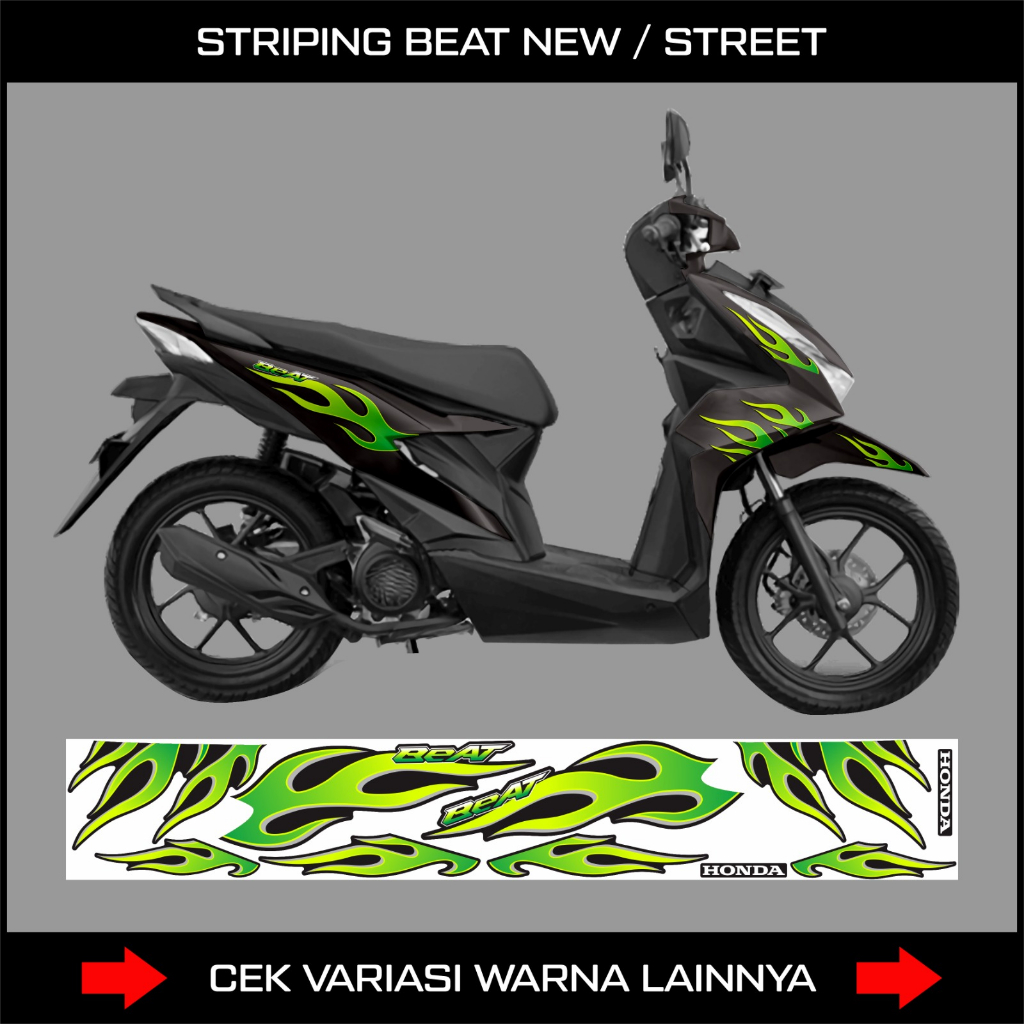 Jual striping stiker api beat baru 2020 2021 2022 2023 / sticker ...