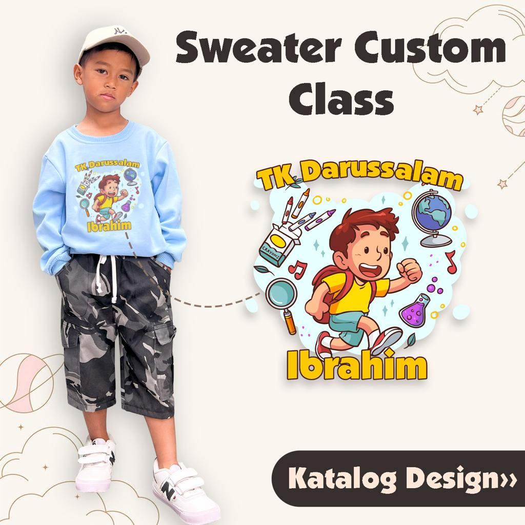Jual Sweater Kelas Custom Nama Paud TK Dan SD Anak Lengan Panjang Untuk Seragaman | Shopee Indonesia