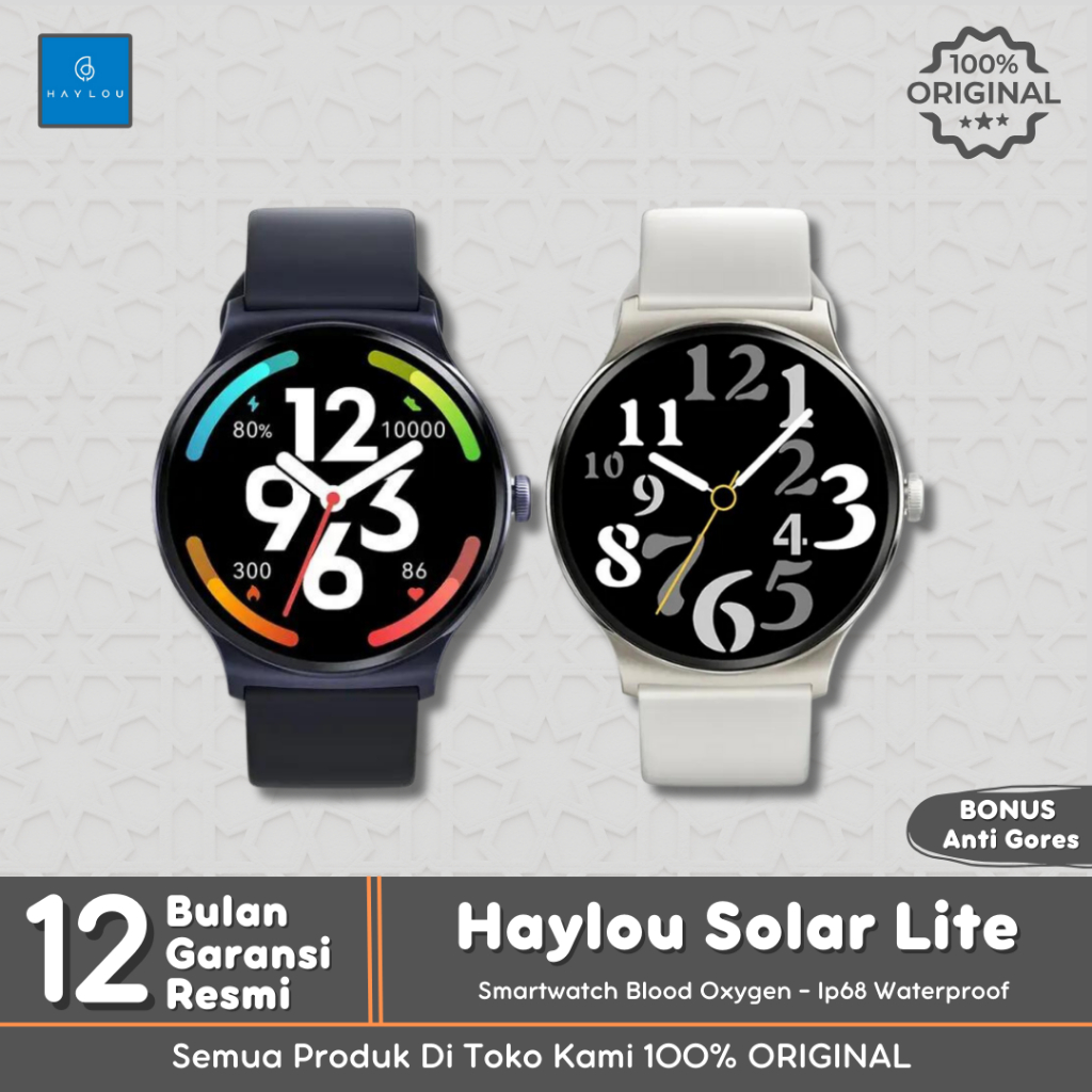 Jual Haylou Solar LS05 Lite Smartwatch IP68 SpO2 Tracking 1.38" Display ...