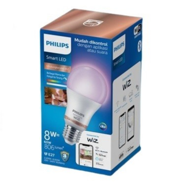 Jual Lampu Philips RGB 8W Wi-Fi Ble 60W A60 E27 ORIGINAL | Shopee Indonesia