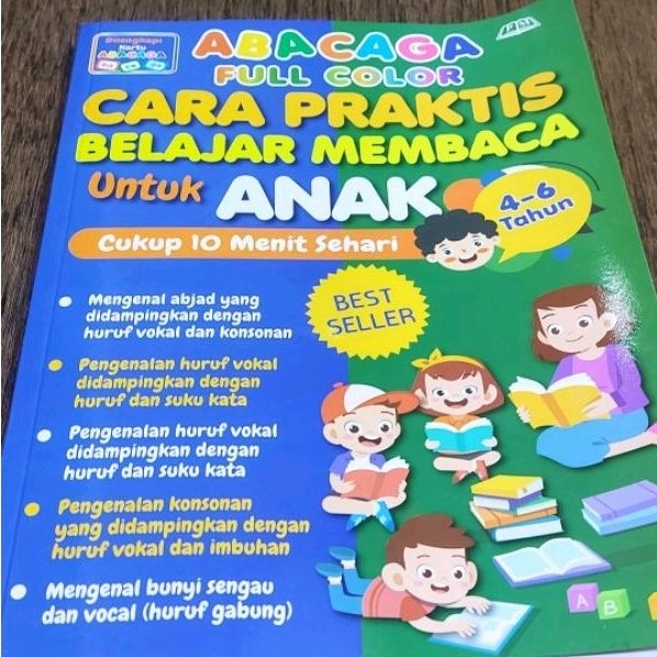 Jual buku abacaga full color cara praktis belajar membaca untuk anak ...