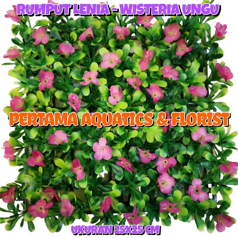 Jual Rumput Lenia Hijau Wisteria Ukuran 25X25 Cm/ Bunga Plastik ...