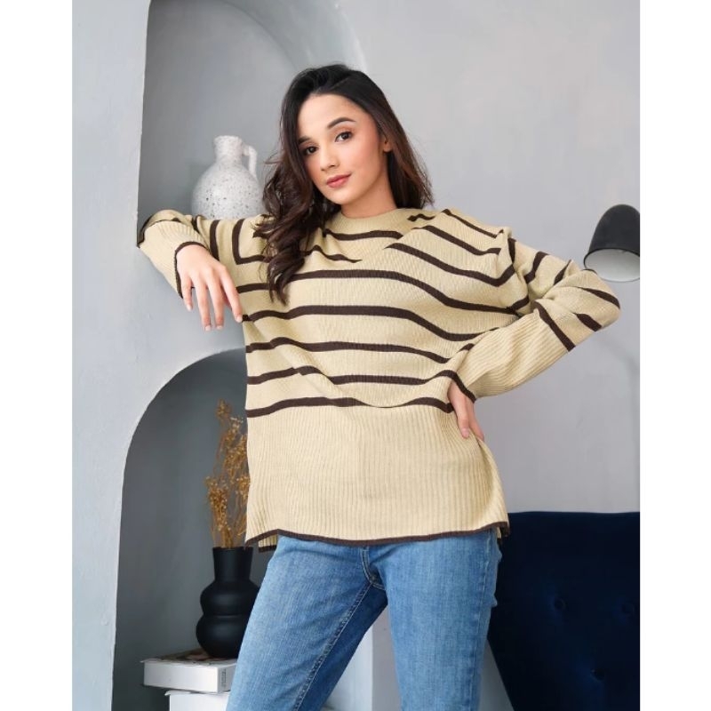 Jual SWEATER HARU KNIT -POLET SWEATER RAJUT/Atasan Switer Rajut Wanita - Haru Knit Oversize ...