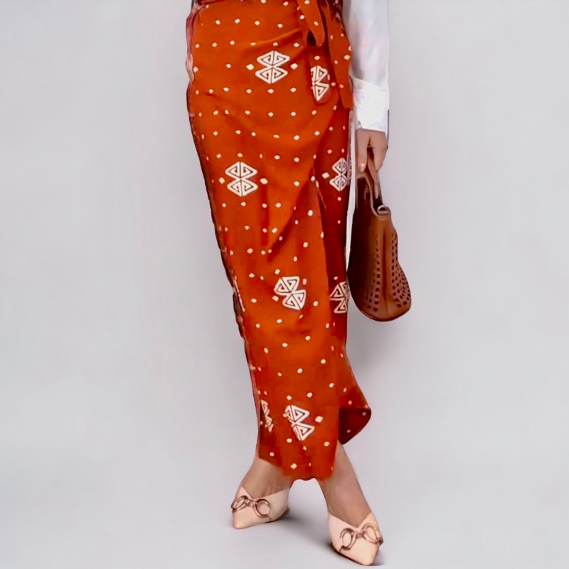 Jual Yara Rok Lilit Batik Rayon Cap Jumputan Handmade Solo Warna Sage ...