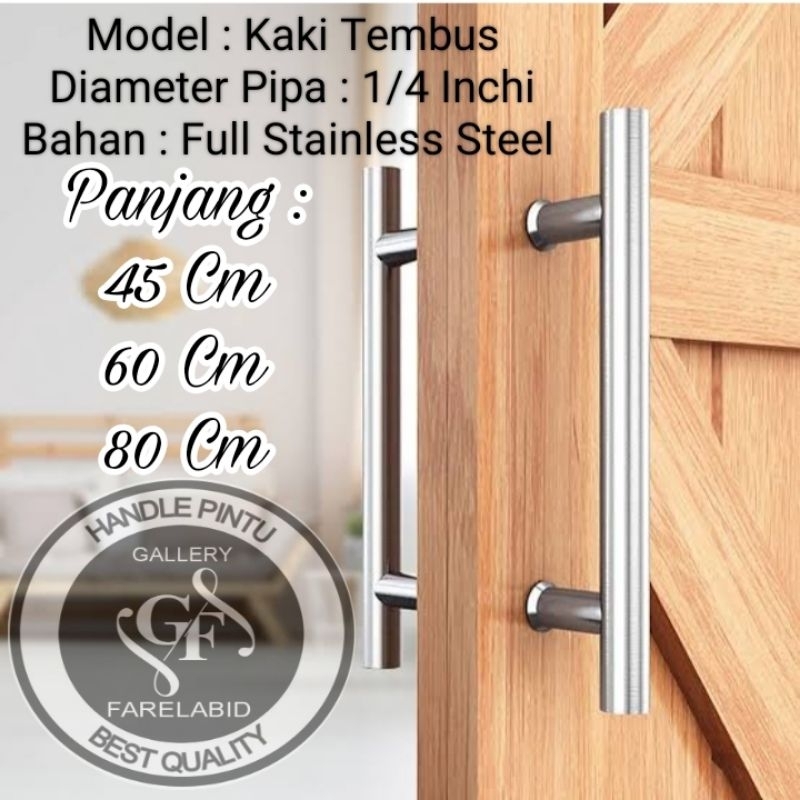 Jual Handle Pintu Kaca Stainless Steel 80 Cm Gagang Pintu Rumah Kaki ...