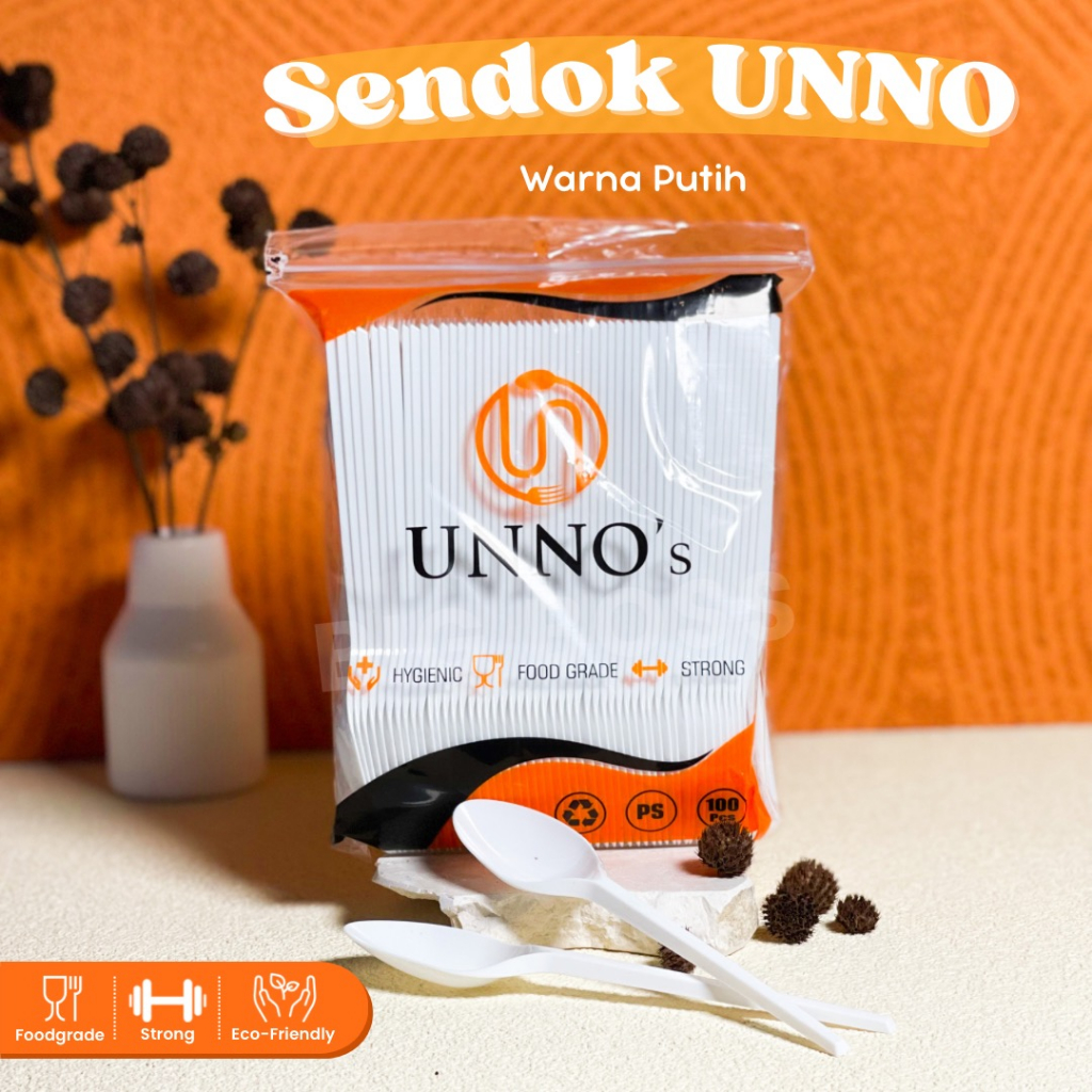 Jual [100 Pcs] Sendok Makan Putih Uno Food Grade Higenies Kuat Tidak ...