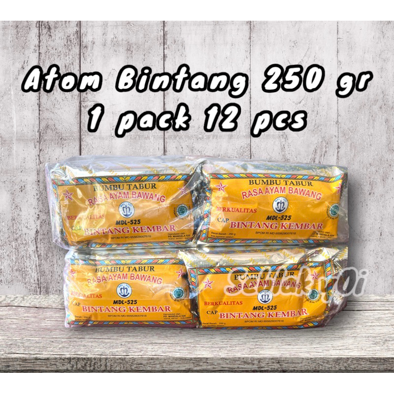 Jual ATOM BINTANG 1 pack (250 gr x 12 pcs) | Shopee Indonesia