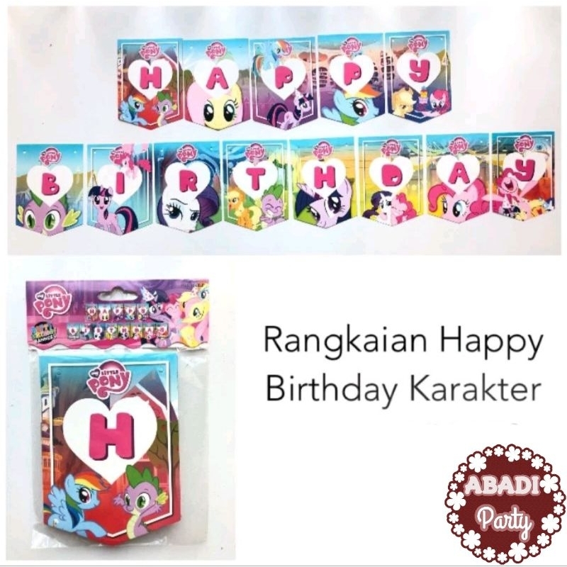 Jual Rangkaian HBD Segi5 Karakter / Banner HBD Kertas Hello Kitty ...