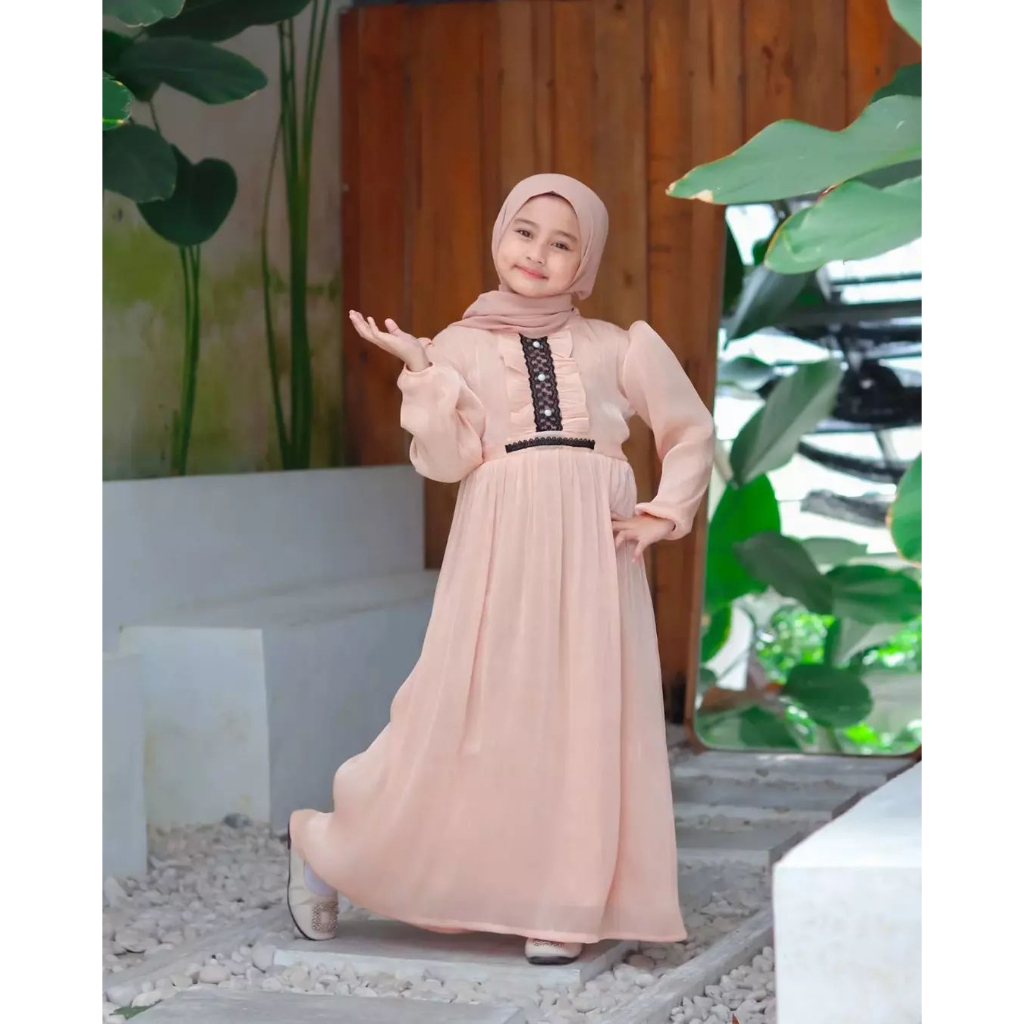 Jual Ziva Dress Kids Gamis Anak Usia 8 - 10 Tahun Baju Dress Anak ...