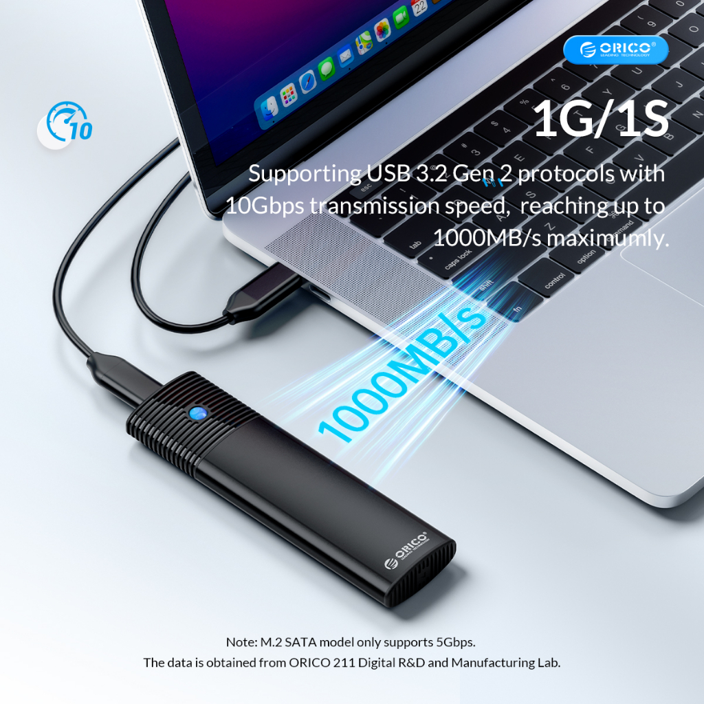 Jual Casing SSD NVME ORICO PWM2 G2 Enclosure SSD Eksternal M.2 NVME ...
