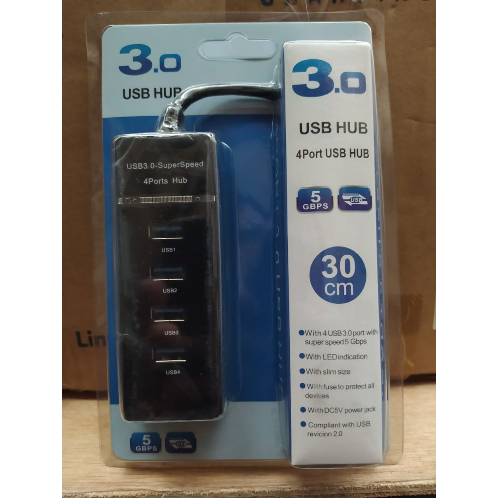 Jual Usb Hub 4 Port 4 Switch 3.0 LED Super Speed 5Gbps 30cm | Shopee ...