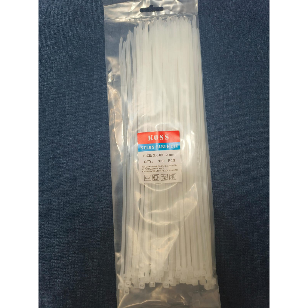 Jual Kabel Ties / Kabel Tie TEBAL Putih 10cm/15cm/20cm/25cm/30cm isi 100pcs MERK KOSS | Shopee ...