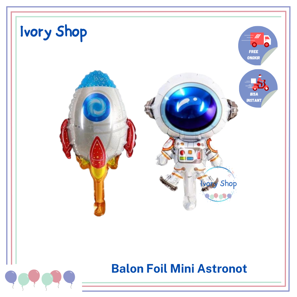 Jual Balon foil mini roket rocket astronot ufo planet angkasa | Shopee ...