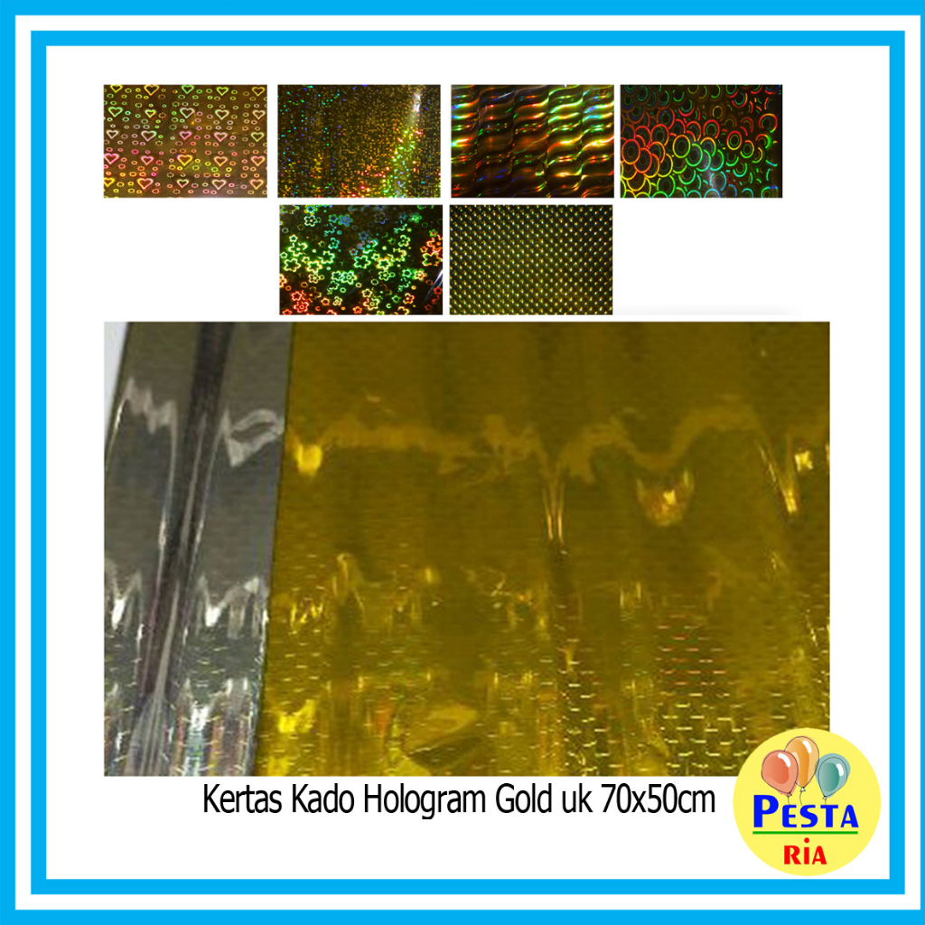 Jual Murah !! 100Lmbr Kertas kado hologram, kertas kado kilap, kertas ...
