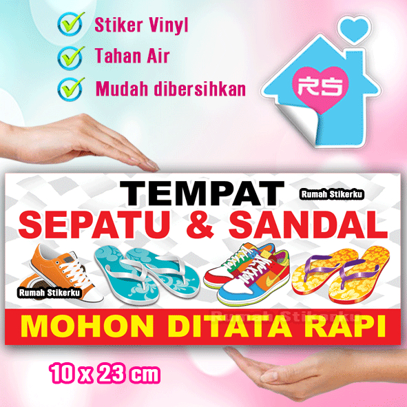Jual Stiker tempat sepatu dan sandal mohon ditata rapi | Shopee Indonesia