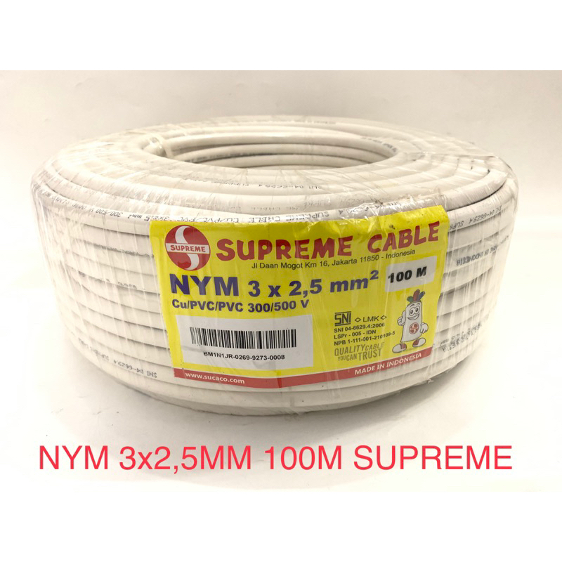 Jual KABEL NYM 3X2.5 100M SUPREME | Shopee Indonesia