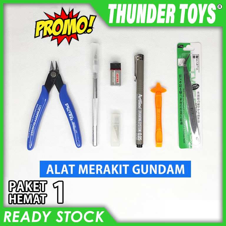 Jual PROMO PAKET TOOL SET 1 ALAT MERAKIT / TANG POTONG PINSET MARKER ...