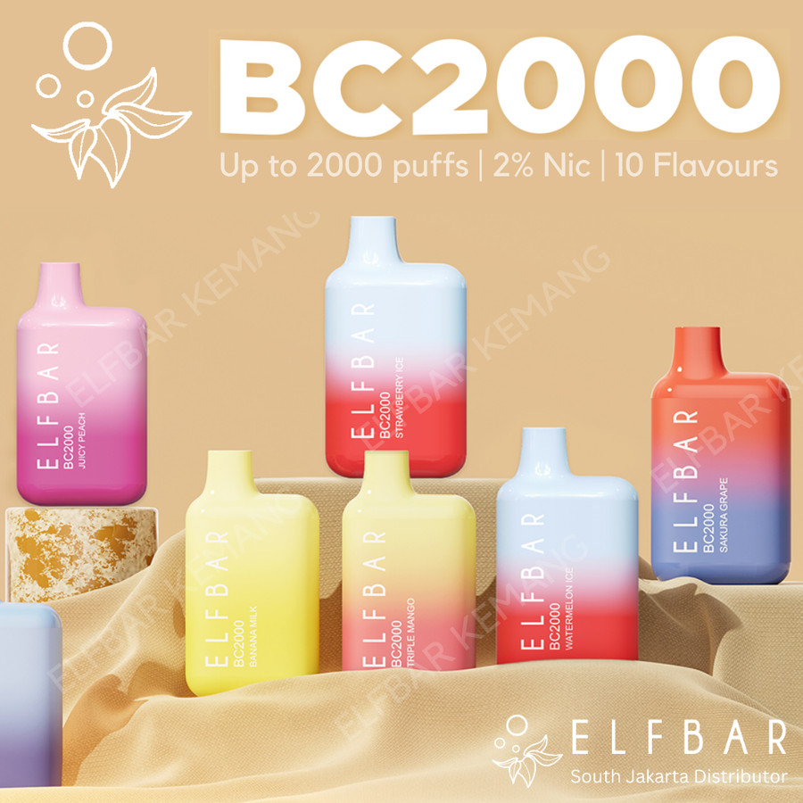 Jual ELFBAR BC 2000 DISPOSABLE POD 2000 PUFF AUTHENTIC BY ELFBAR ...