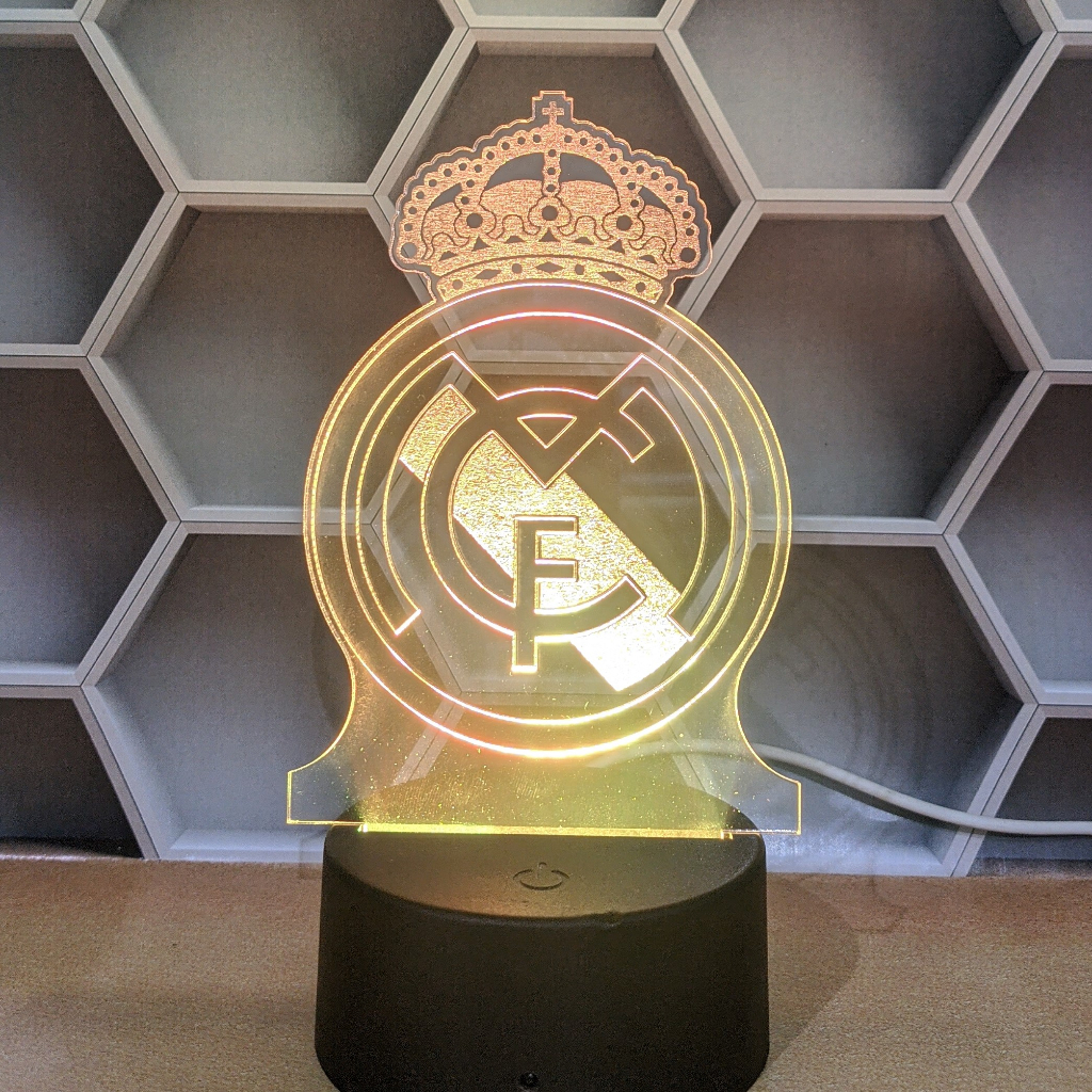 Jual Lampu Hias Lampu Tidur Akrilik LED Real Madrid / Standing Lamp ...