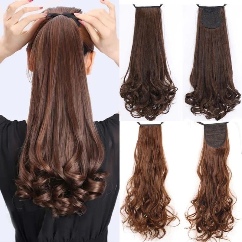 Jual {MY} Rambut Palsu Ikat Tali Panjang 35cm Model Gelombang / Rambut ...