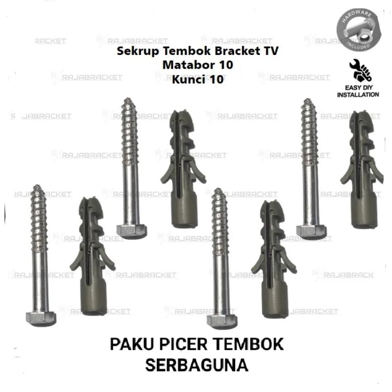 Jual paku beton 4 pasang paku picer paku bracket paku dinding multi ...