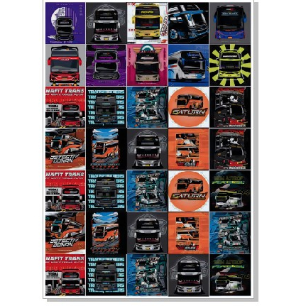 Jual Cetak Stiker Bus Mania Viral Kertas Glossy Kuat Tahan Air A4 Isi ...