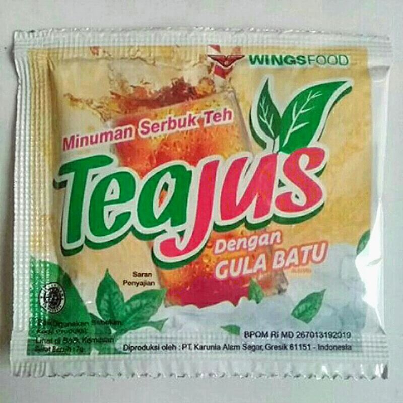 Jual Serbuk Minuman Instan Teajus Rasa Gula Batu Eceran Kemasan 7 gr ...