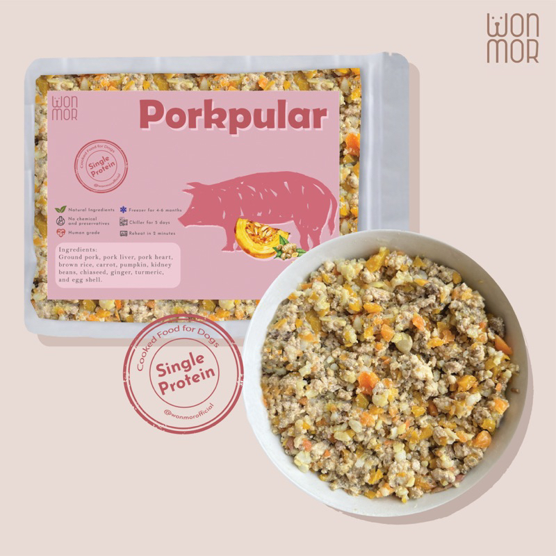 Jual WONMOR - Porkpular Cooked Food For Dogs - Makanan Matang Anjing ...