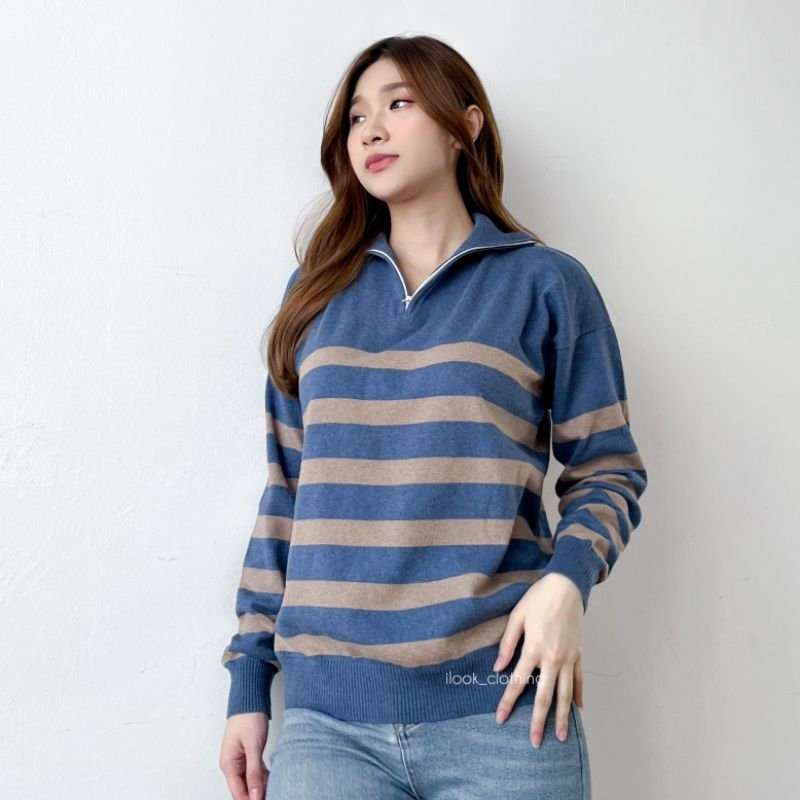 Jual MEGAN KNIT TOPS ATASAN RAJUT WANITA TANGAN PANJANG | Shopee Indonesia