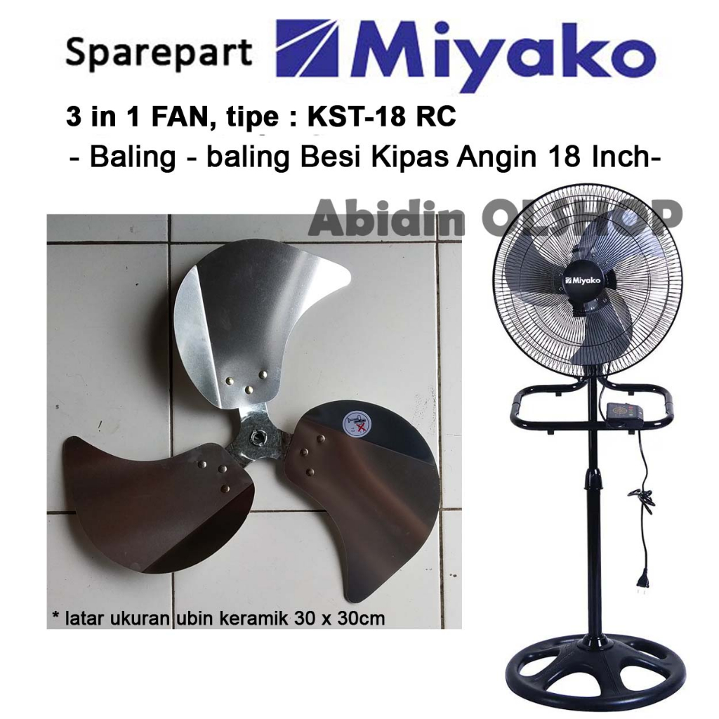 Jual Spare part kipas angin MIYAKO tipe 3in1 Fan KST-18 RC. Baling ...